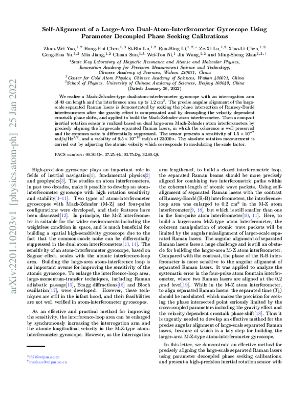 (PDF) Self-alignment of a large-area dual-atom-interferometer gyroscope ...
