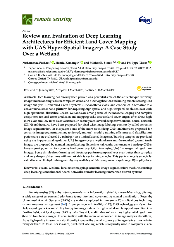 (PDF) Review and Evaluation of Deep Learning Architectures for Efficient Land Cover Mapping with ...