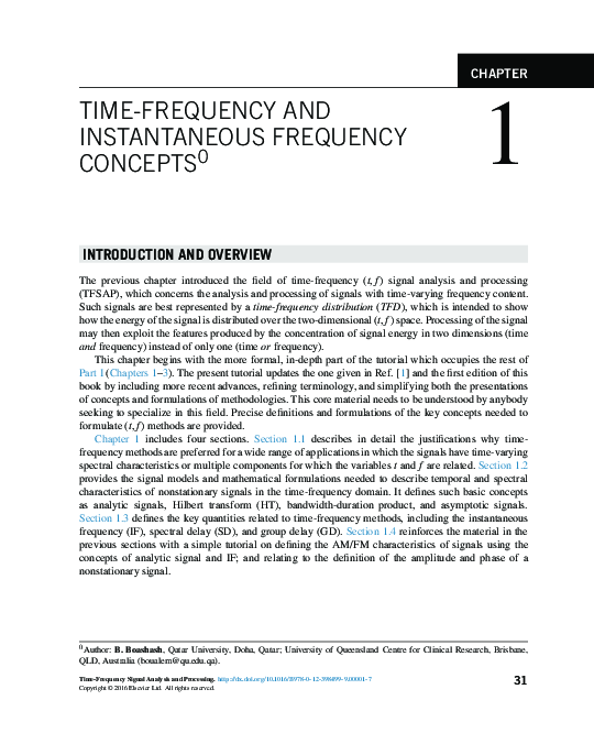 (PDF) Time frequency signal analysis and processing toolbox update 6.2: An enhanced research ...