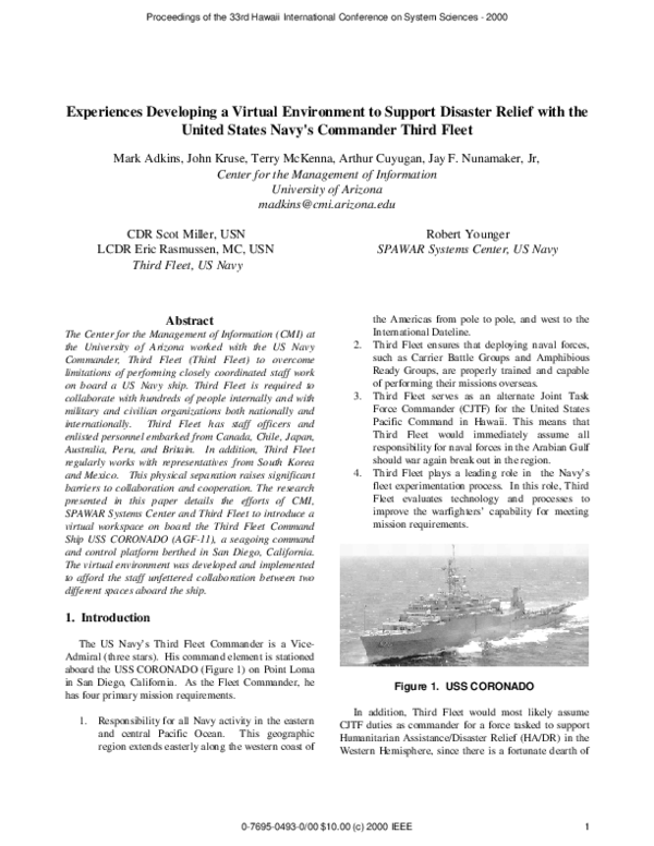 (PDF) Experiences developing a virtual environment to support disaster ...