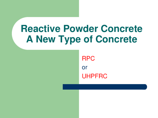 (PDF) Reactive Powder Concrete