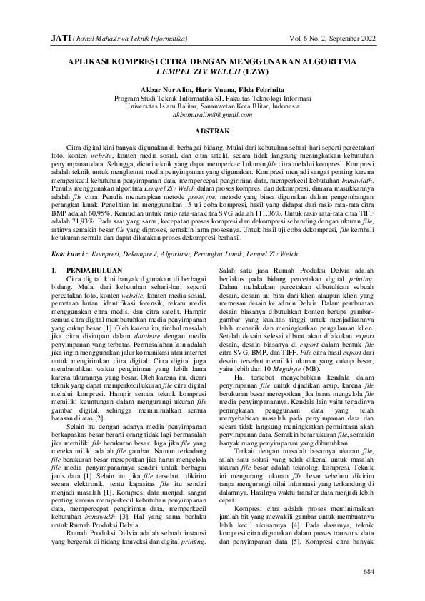 (PDF) Aplikasi Kompresi Citra Dengan Menggunakan Algoritma Lempel Ziv ...