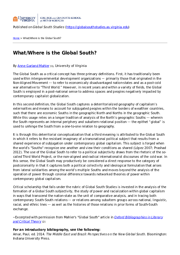 (PDF) The Global South