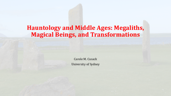 (PDF) Hauntology and the Middle Ages: Megaliths, Magical Beings, and ...