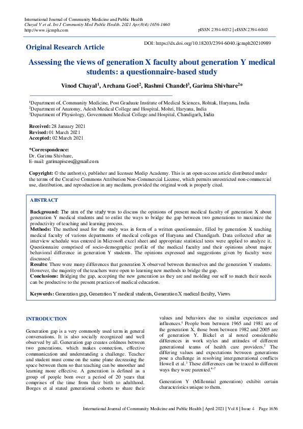 (PDF) Assessing the views of generation X faculty about generation Y ...