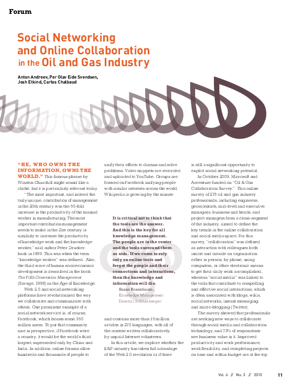 (PDF) Social Networking and Online Collaboration in the Oil and Gas ...