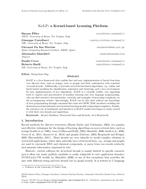 (PDF) KELP: a Kernel-based Learning Platform