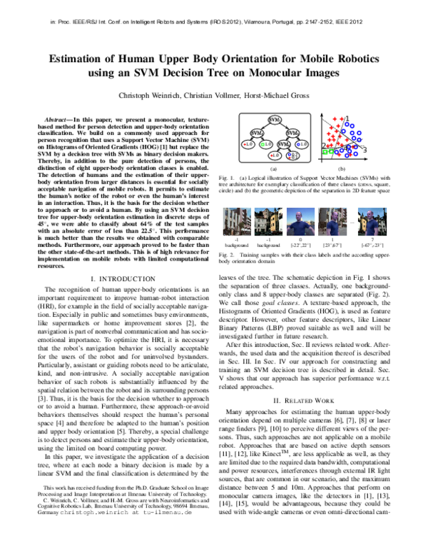 (PDF) Estimation of human upper body orientation for mobile robotics ...