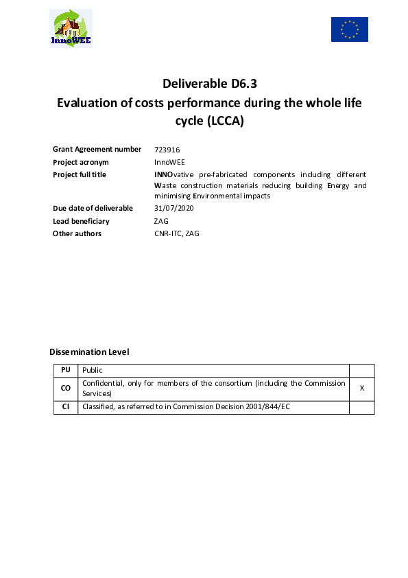 (PDF) D6.3 Evaluation of costs performance during the whole life cycle ...