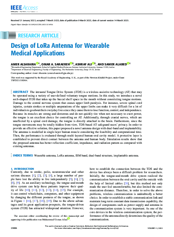 (PDF) Design of LoRa Antenna for Wearable Medical Applications