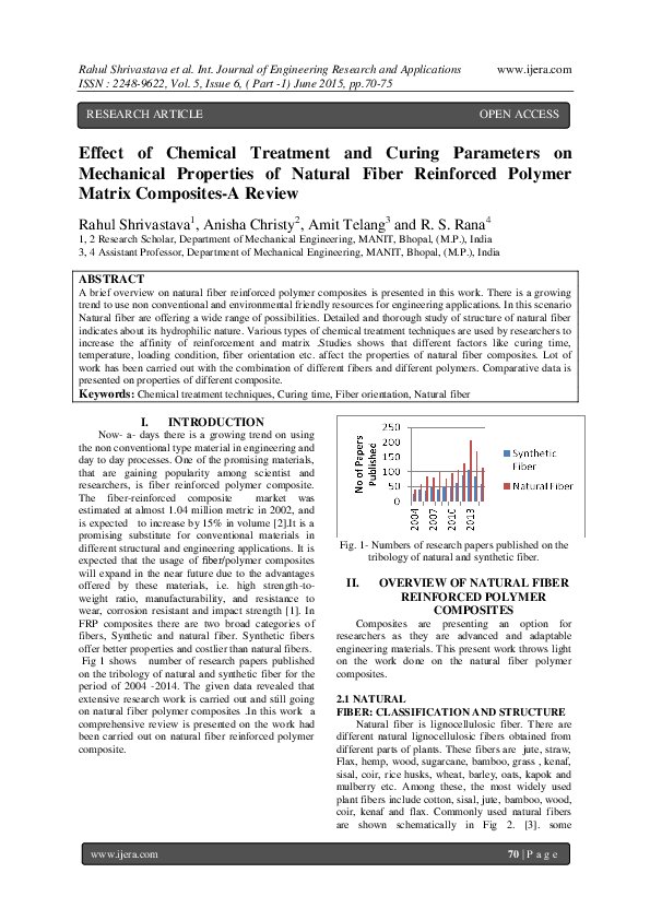 (PDF) Effect of Chemical Treatment and Curing Parameters on Mechanical ...