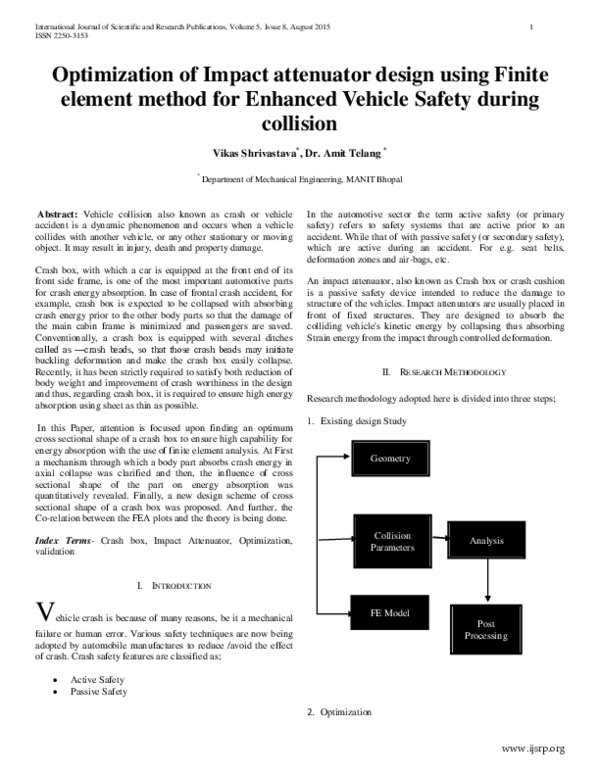 (PDF) Optimization of Impact attenuator design using Finite element ...