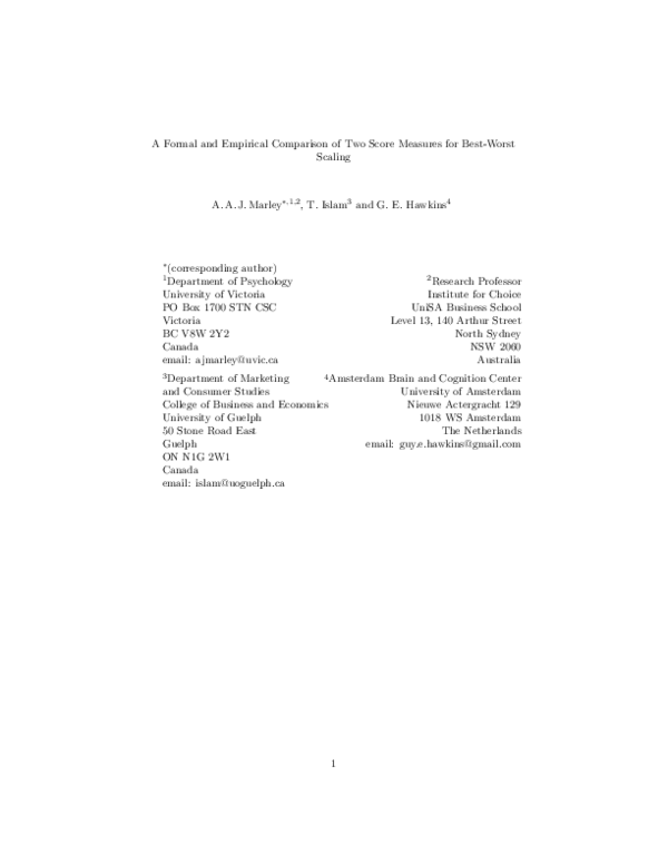 (PDF) A formal and empirical comparison of two score measures for best ...