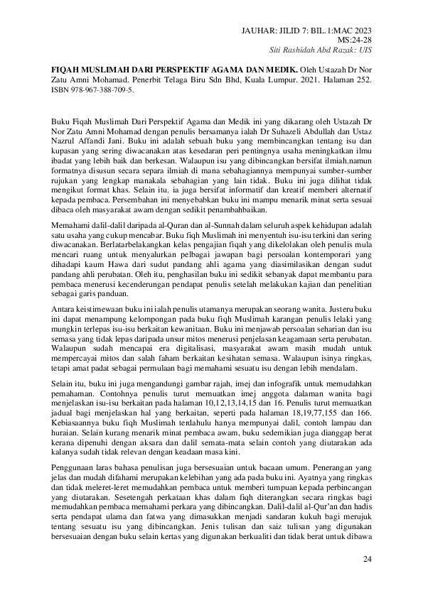 (PDF) JAUHAR 6 SITI RASHIDAH ABD RAZAK UIS