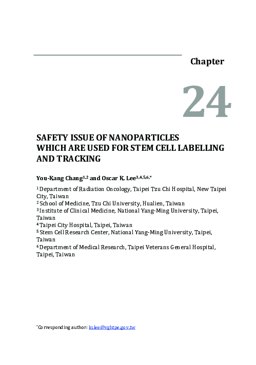 (PDF) Safety issue of nanoparticles which used for stem cell labeling ...