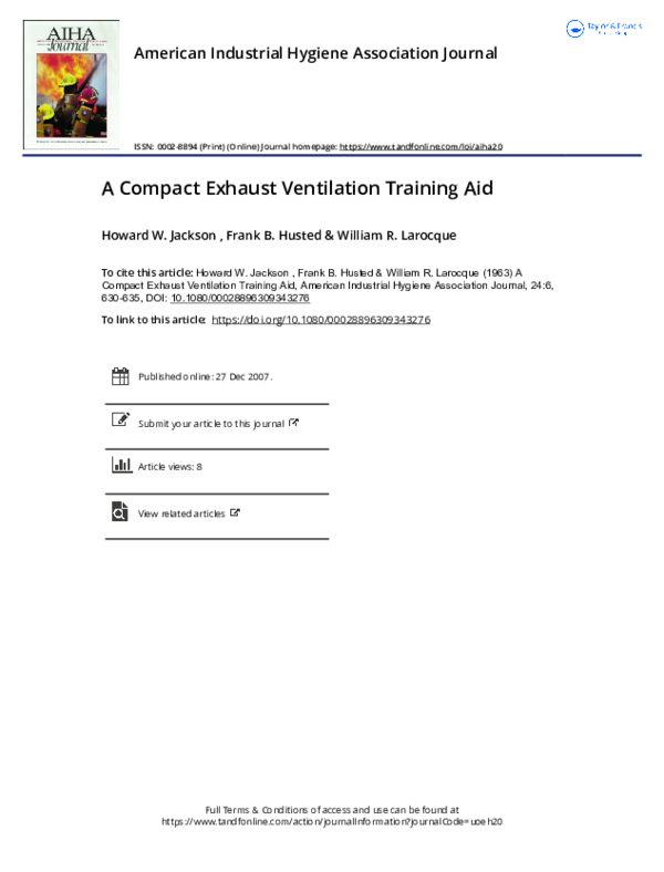 (PDF) A Compact Exhaust Ventilation Training Aid