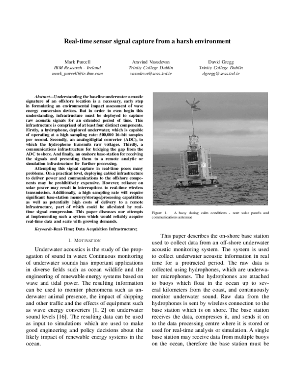 (PDF) Real-Time Sensor Signal Capture from a Harsh Environment