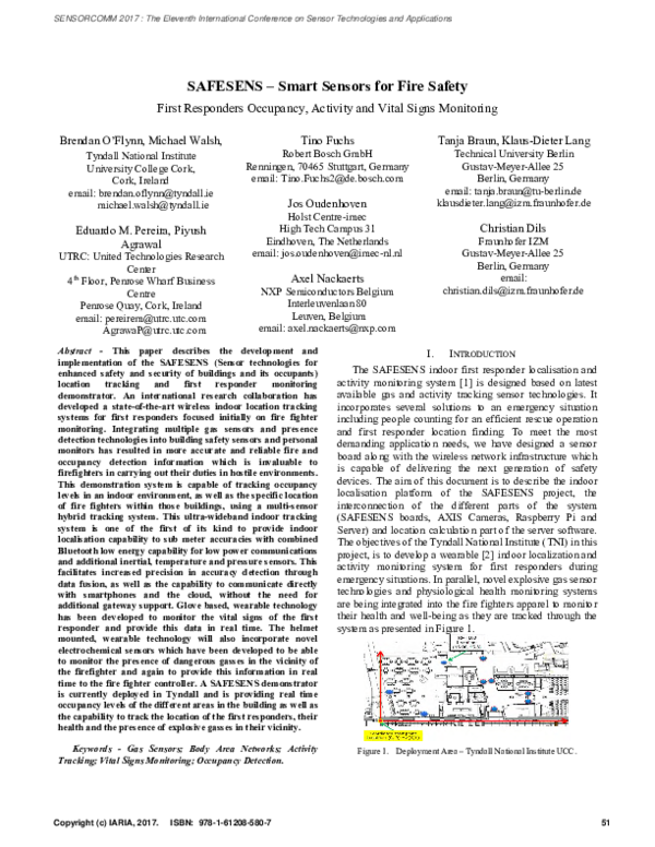 (PDF) SAFESENS-Smart Sensors for Fire Safety First Responders Occupancy ...