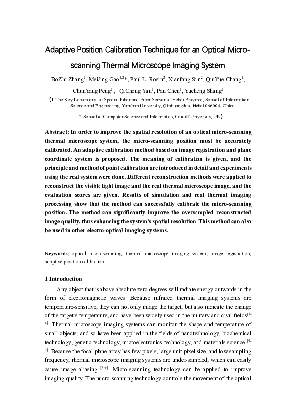 (PDF) Adaptive position calibration technique for the optical micro-scanning thermal microscope ...