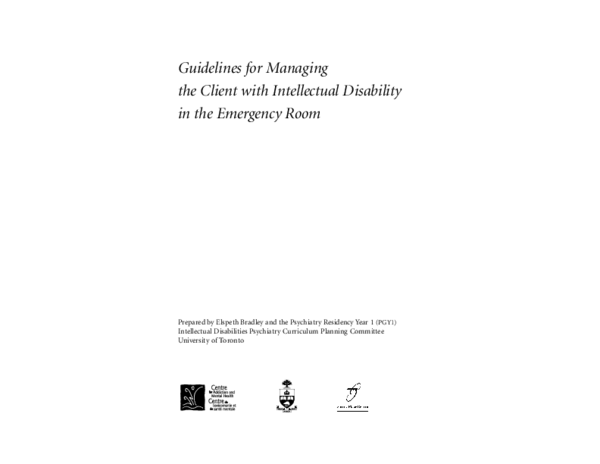 (PDF) Guidelines for Managing the Client with Intellectual Disability ...