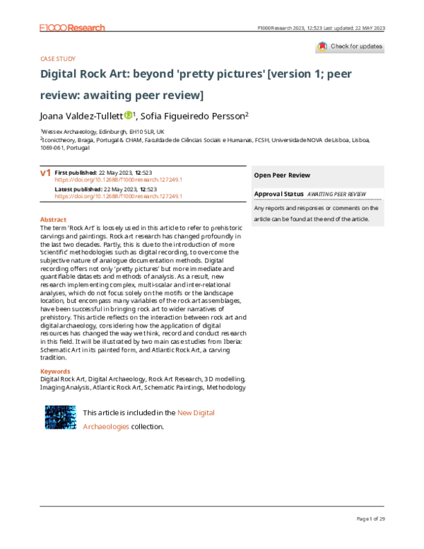 (PDF) Digital Rock Art: beyond 'pretty pictures' [version 1; peer ...