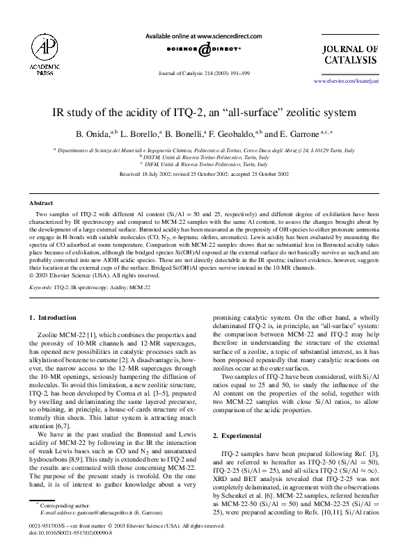(PDF) IR study of the acidity of ITQ-2, an “all-surface” zeolitic system