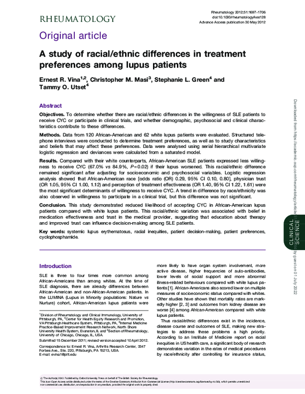 (PDF) A study of racial/ethnic differences in treatment preferences ...