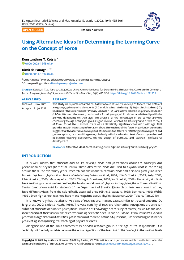 (PDF) Using Alternative Ideas for Determining the Learning Curve on the ...