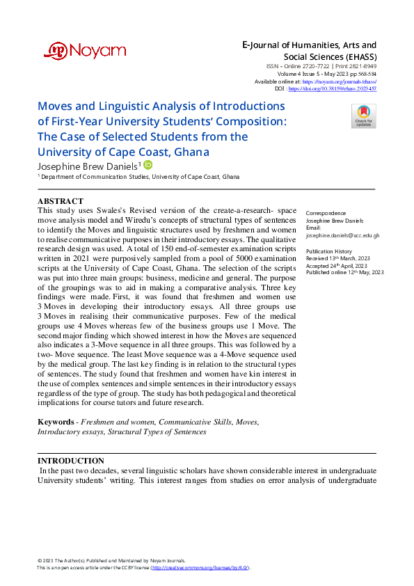(PDF) Moves and Linguistic Analysis of Introductions of First-Year ...