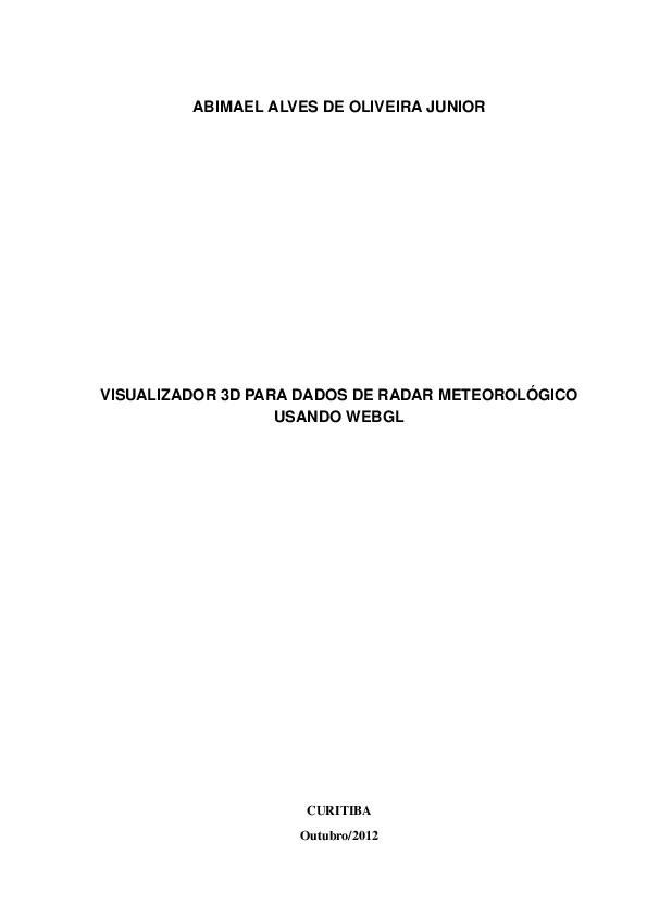 (PDF) Visualizador 3D para dados de radar meteorológico usando WEBGL