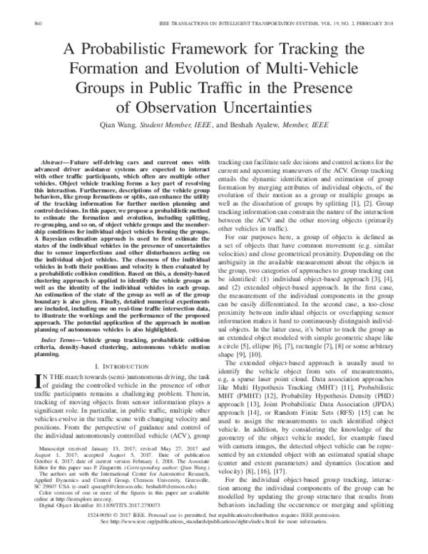 (PDF) A Probabilistic Framework for Tracking the Formation and Evolution of Multi-Vehicle Groups ...