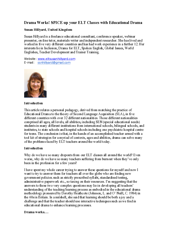 (PDF) Teaching English through Drama