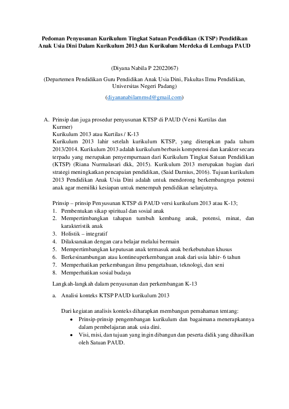 (PDF) Pedoman Penyusunan Kurikulum Tingkat Satuan Pendidikan (KTSP ...