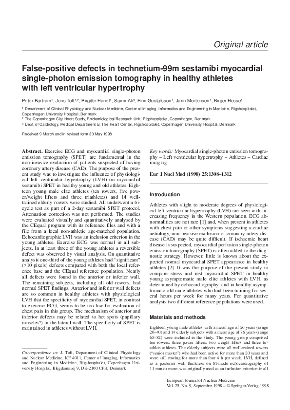 (PDF) False-positive defects in technetium-99m sestamibi myocardial ...