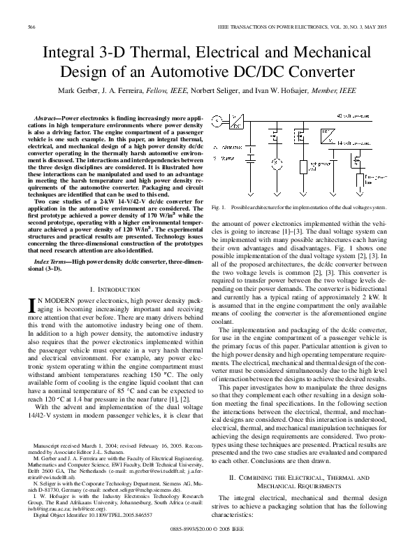 (PDF) Integral 3-D Thermal, Electrical and Mechanical Design of an ...