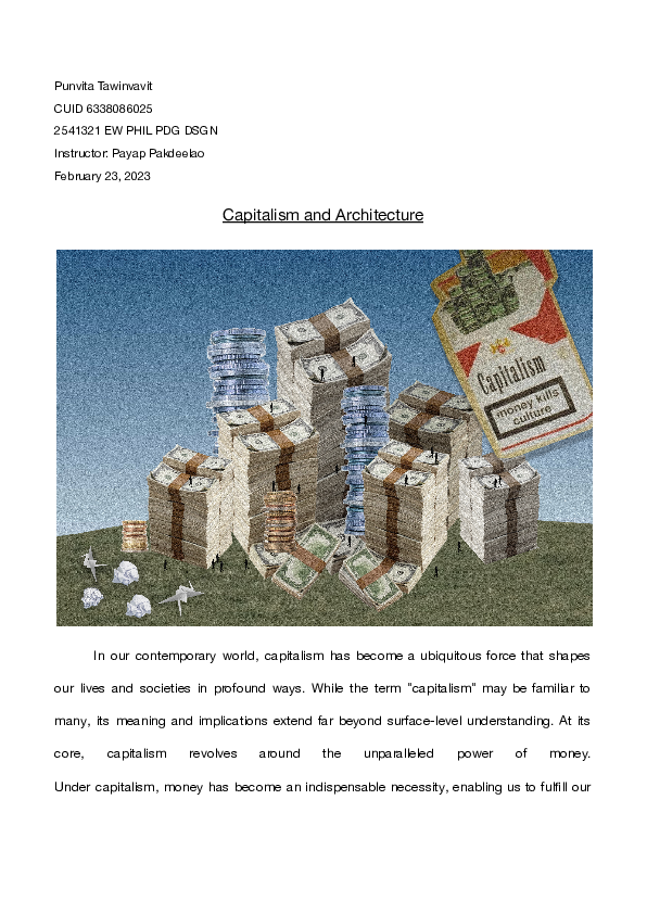 (PDF) Capitalism and Architecture
