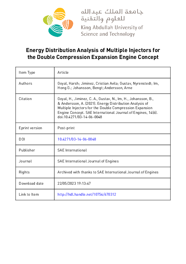 (PDF) Energy Distribution Analysis of Multiple Injectors for the Double ...