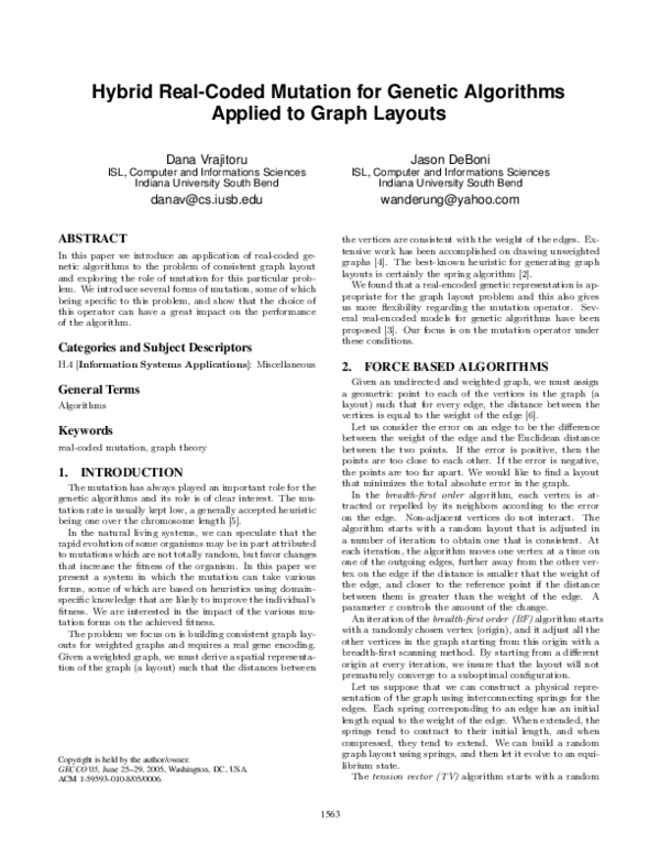 (PDF) Hybrid real-coded mutation for genetic algorithms applied to ...