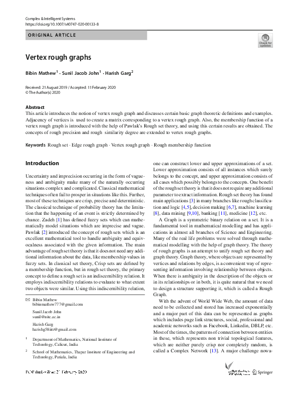 (PDF) Vertex rough graphs | bibin mathew - Academia.edu