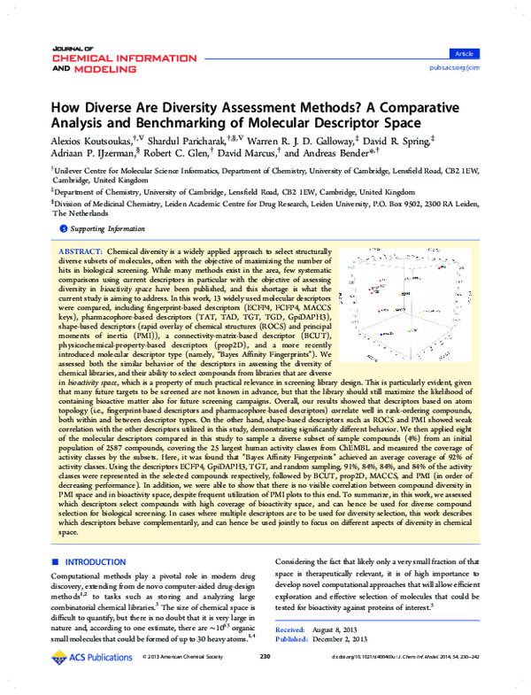 (PDF) How Diverse Are Diversity Assessment Methods? A Comparative ...