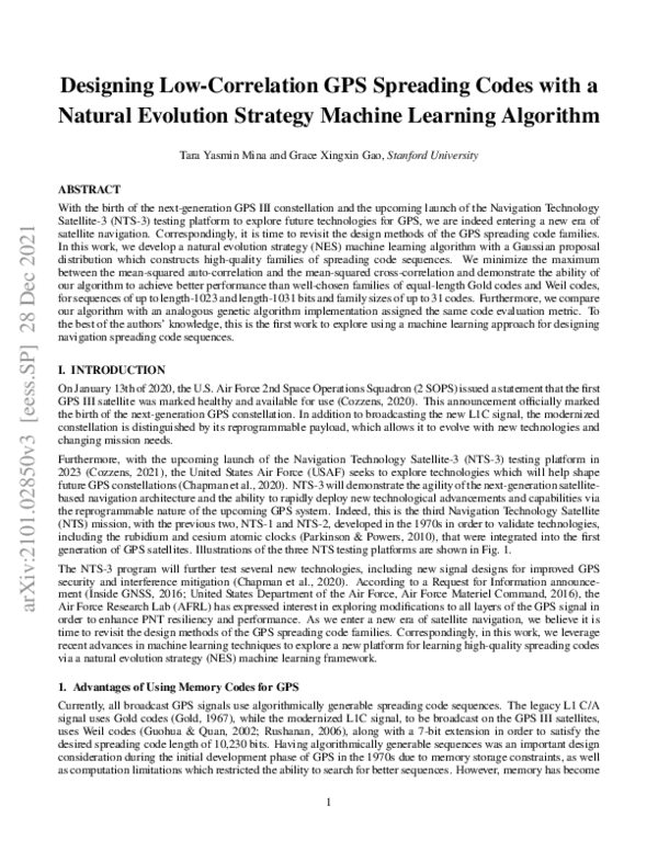 (PDF) Designing Low-Correlation GPS Spreading Codes with a Natural ...