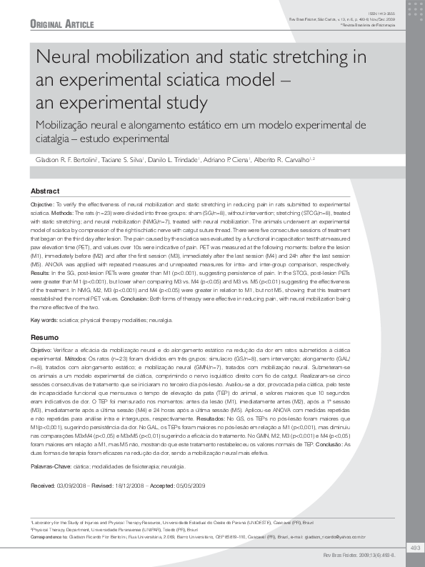 (PDF) Neural Mobilization vs. Stretching for Sciatica