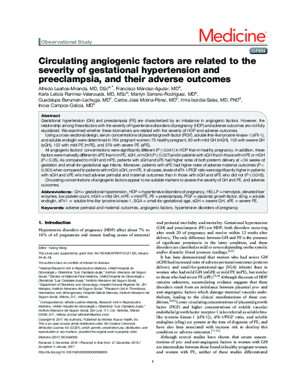 (PDF) Circulating angiogenic factors are related to the severity of ...