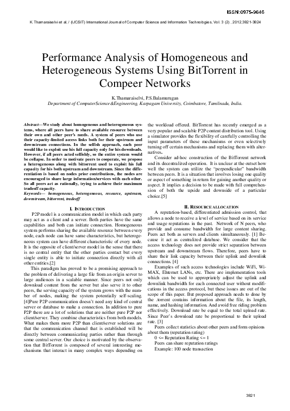 (PDF) Performance analysis of homogeneous and heterogeneous sensor networks