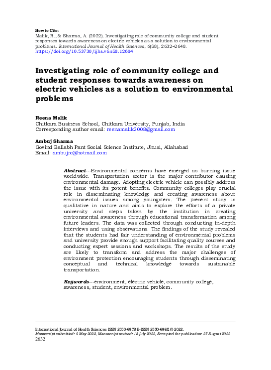 (PDF) Investigating role of community college and student responses ...
