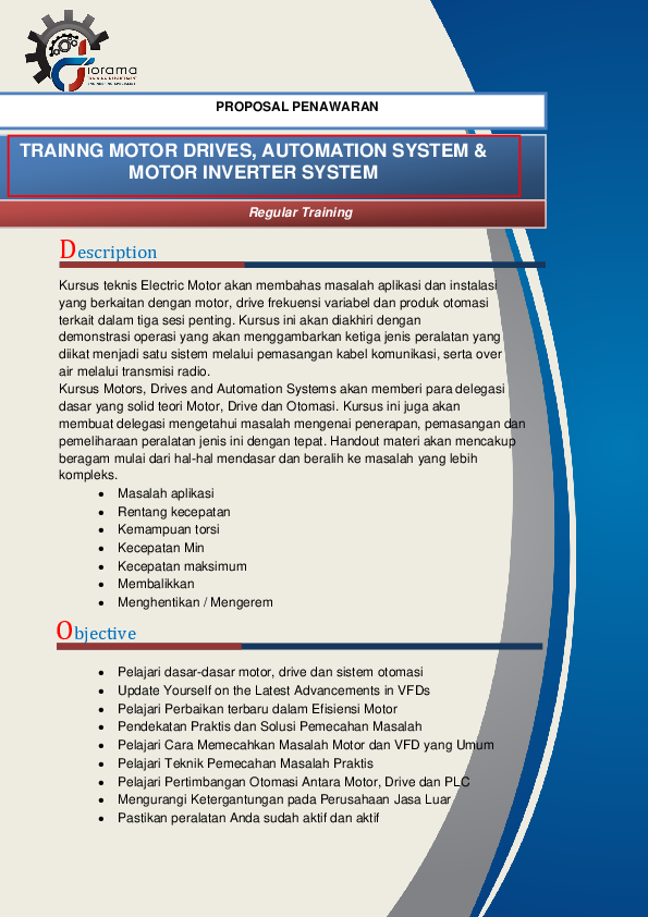 (PDF) TRAINING MOTOR DRIVES AUTOMATION SYSTEM MOTOR INVERTER SYSTEM