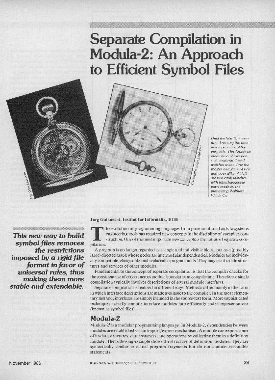 (PDF) Separate Compilation in Modula-2: An Approach to Efficient Symbol ...