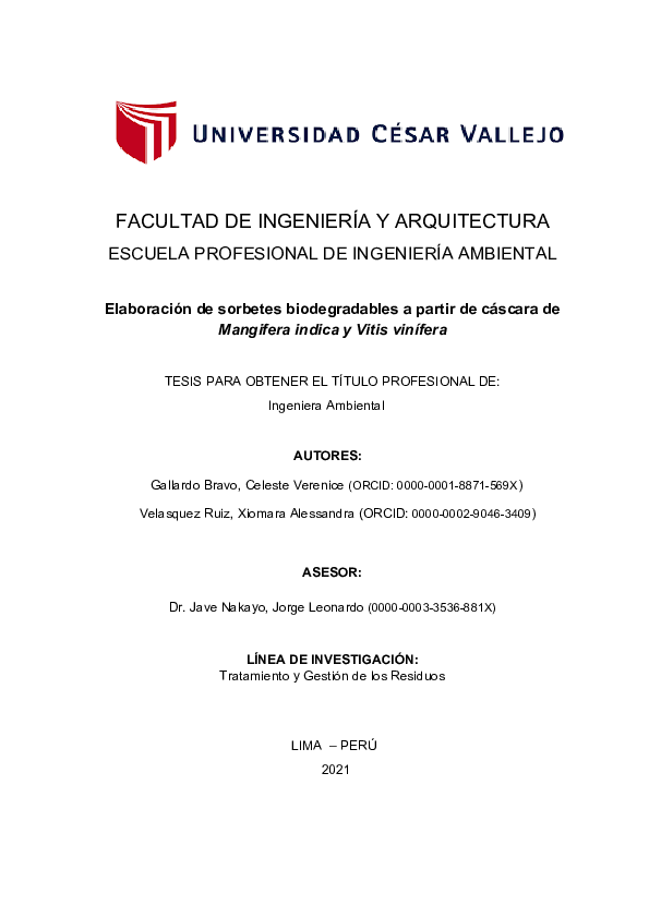 (PDF) Elaboración de sorbetes biodegradables a partir de cáscara de ...