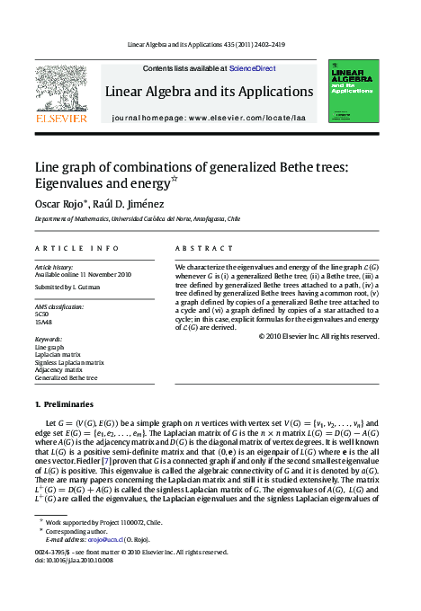 (PDF) Line graph of combinations of generalized Bethe trees ...