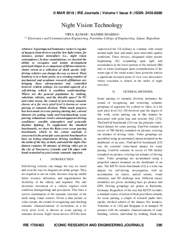 (PDF) Night Vision Technology